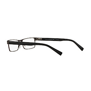 A|X ARMANI EXCHANGE Men's AX1009 Rectangular Prescription Eyewear Frames, Matte Brown/Demo Lens, 53 mm