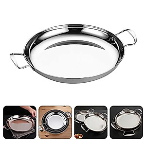 Luxshiny Crab Pots for Cooking Everyday Pan with Handles Stainless Steel Pot Korean Ramen Pot Stir Fry Pan Stewpot Skillet Saute Pan Induction Cooking Pot Casserole Pots 26cm