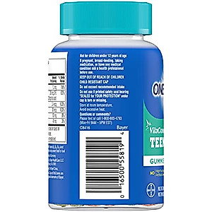 One A Day Teen for Him Multivitamin Gummies, Supplement with Vitamin A, C, D, E and Zinc for Immune Health Support* & more, 60 Count