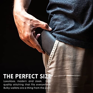 Xclusive Leather Slim Wallet for Men | Trifold RFID Wallet | Luxurious Card Holder & Minimalist Wallet with Money Clip | Blend of Luxury & Utility in Men’s Wallets