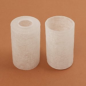 Eumyviv Frosted Glass Lamp Shade with Crackle Finish, 2 Pack Cylinder Glass Light Cover Replacement with 1-5/8-inch Fitter Opening for Wall Sconce Chandelier A00027