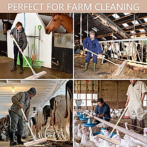 LIGEAROW Steel Brooms, 2PCS 11.8" Wire Broom Brush with Robust Metal Holder, Wire Broom Head with Socket for Wooden Handle, Metal Broom Garden Broom for Household Kitchen Catering Commercial-Silver