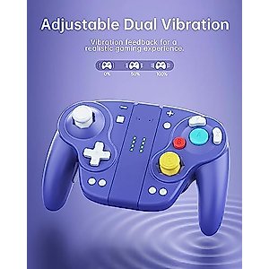 tenlox DOYOKY Joypad Controller for Switch/Switch OLED, Retro Gamecube Style Wireless Replacement, Switch Controllers with Replaceable Thumbsticks/Map Button/Turbo/6-Axis Gyro/Vibration