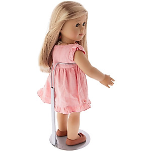 Plymor DSP-90S Silver Adjustable Doll Stand, fits 15, 16, 17, 18, 19, 20, and 21 inch Dolls, Waist is 3 to 4 inches Wide, 8 to 11 inches Around