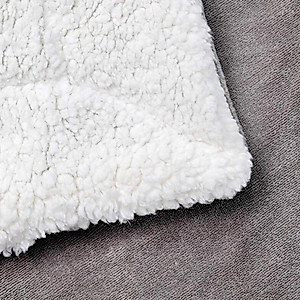 Onlyway Oversized Blanket Hoodie, Fluffy Sherpa Fuzzy Fleece Comfy Giant Hooded Sweatshirt for Children Teens, Milk