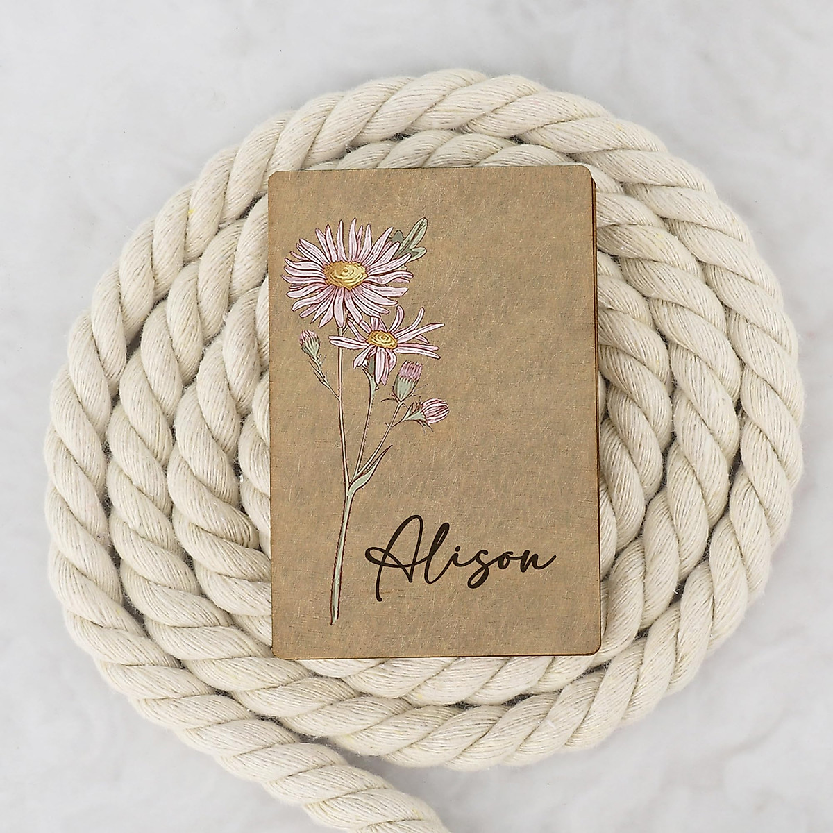 IBLUCTRY Personalized Wooden Needle Box with Magnetic Custom Name & Birth Flower Knitting Needle Box Needle Case Needle Holder Sewing Storage Gift for Women (B-BROWN)