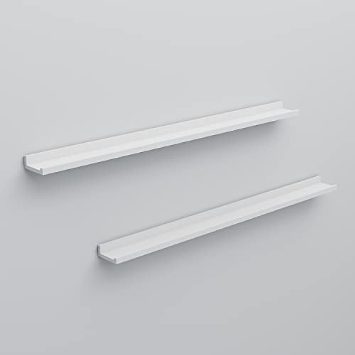 love furniture Floating Shelves Wall Mounted Set of 2, 59 Inch White Wall Mounted Wood Shelves for Bedroom, Living Room, Bathroom, Kitchen