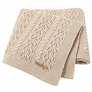 LAWKUL Neutral Baby Blankets Cotton Baby Girl Receiving Blankets Infant Swaddle Baby Blanket Newborn Gender Neutral Nursery Decor Size 40x30 Inches