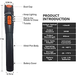 D YEDEMC 9 in 1 FTTH Fiber Cold Connection Tool Kit with X0 Fiber Cleaver Optical Power Meter 10km Visual Fault Locator Optical Pliers Cable Cutter Stripper