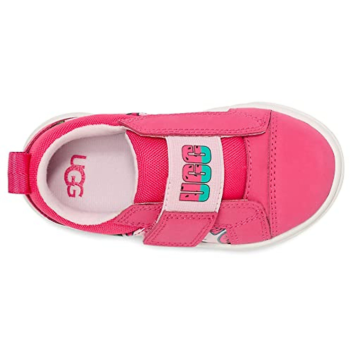 UGG Unisex-Child Rennon Low Watermelon Stuffie Sneaker, Watermelon, 12 Little Kid