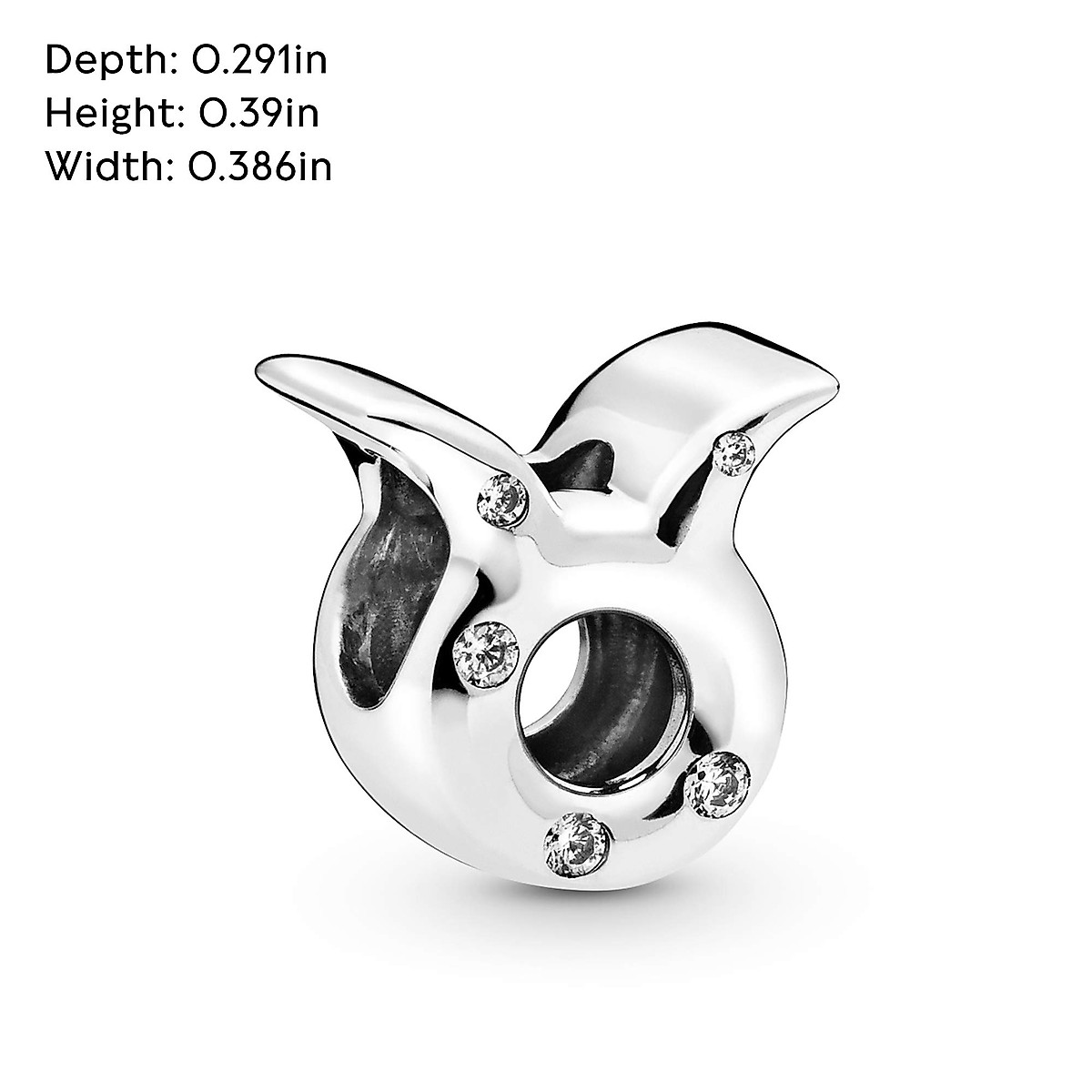 Pandora Sparkling Taurus Zodiac Charm - Compatible Moments Bracelets - Jewelry for Women - Gift for Women in Your Life - Made with Sterling Silver & Cubic Zirconia