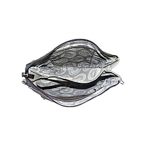 American West Multi-Compartment Womens Crossbody Bag for Women - 100% Genuine Leather