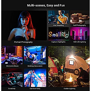 SmallRig Pix M160 RGB Video Light, 12W RGBWW LED Camera Light Panel, 360° Full Color Portable Light for Photography, 3800mh Battery, CRI 95+,TLCI 98, for Vlogging, Photo, Video, Aluminum Body – 3157