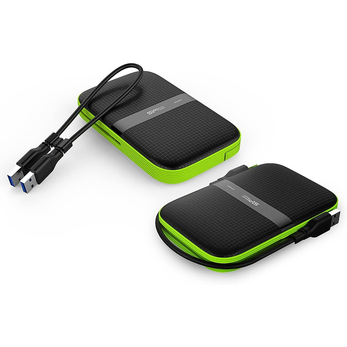 Silicon Power 1TB Black External Hard Drive PS5 Xbox Compatible, Shockproof USB 3.2 Gen 1