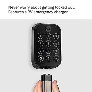Yale Assure Lock 2 Plus Apple Home Keys (Tap to Open), Satin Nickel Wi-Fi Connected Keyless Smart Locks with Code Entry for Front Door or Back, YRD450-N-WF1-619