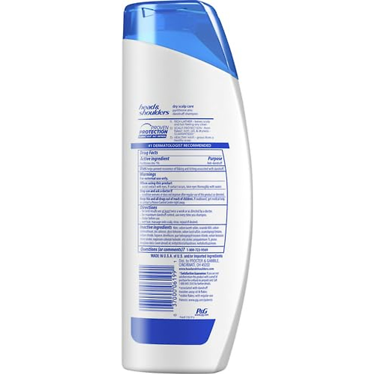 Head & Shoulders Dry Scalp Care Daily-Use Anti-Dandruff Paraben Free Shampoo, 13.5 Fl Oz