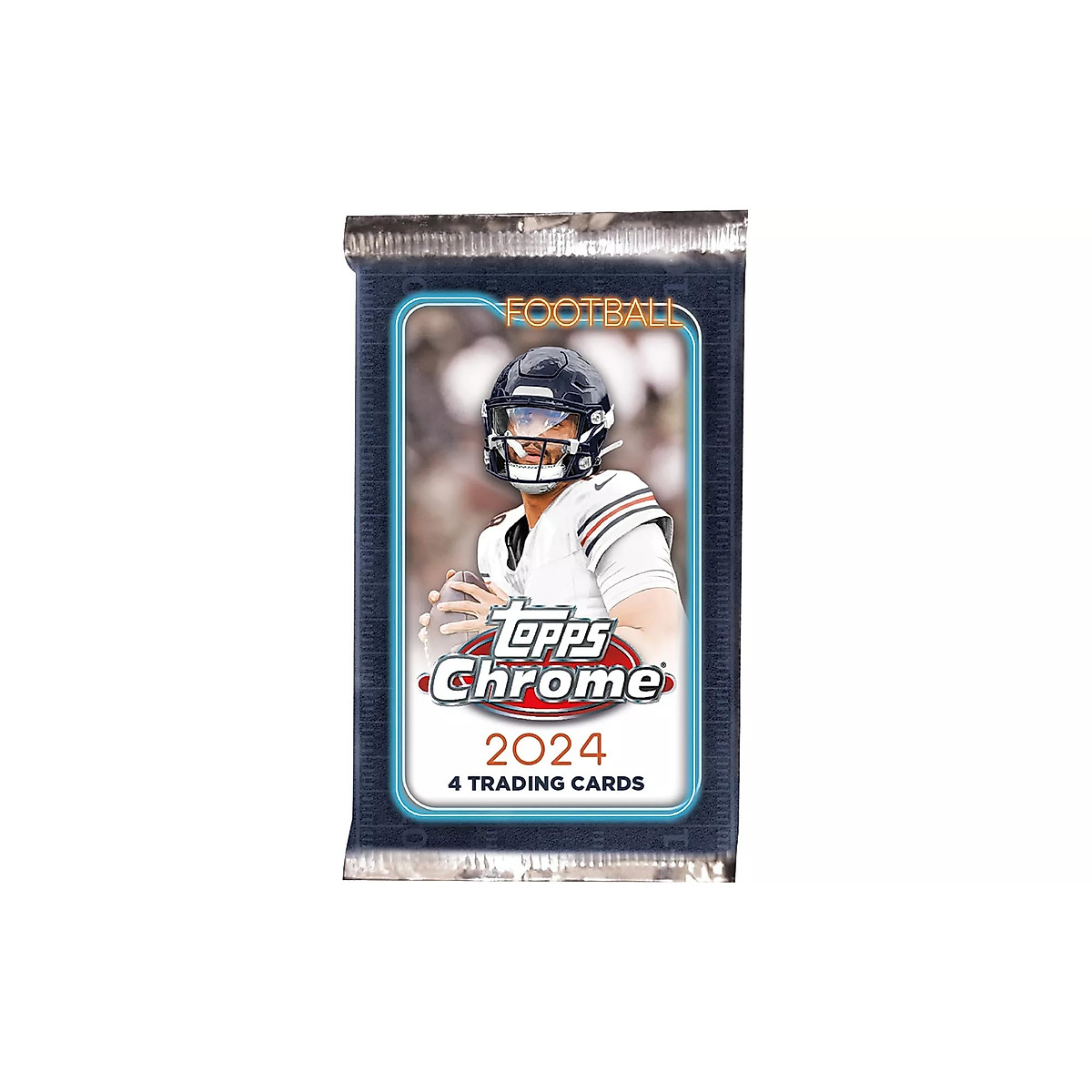 2024 Topps Chrome Football 7-Pack Trading Card Blaster Box (1 Prism Refractor Per Box)