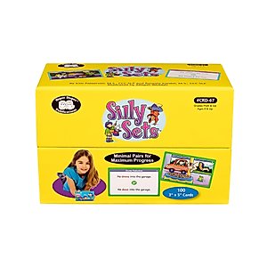 Super Duper Publications |Silly Sets Minimal Pairs for Maximum Progress Fun Deck | Listening Skills and Language Development Flash Cards | Educational Learning Materials for Children