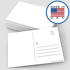 321Done Blank Postcards for Mailing (Set of 50) 4" x 6" Plain White Blank Post Card Addressing, Create Your Own for Kids, Thick Heavy Duty Index Cards - Made in USA