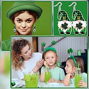 Glenmal 9 Pairs Fall Gnome Earrings for Women Thanksgiving Halloween Jewelry Gift Holiday Women's Acrylic Drop and Dangle Earrings(Festive Style)