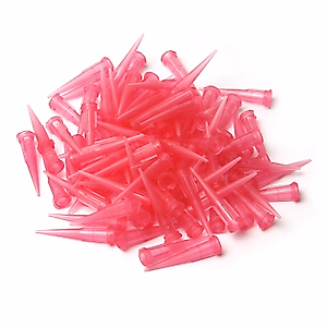 Auniwaig 100PCS Plastic Tapered Pinhead 20 Gauge TT Adhesive Dispensing Tip 0.64mm Tip ID Smoothflow Tapered Tips Dispensing Needle Tips Accessory Parts for Glue Epoxy Dispensing