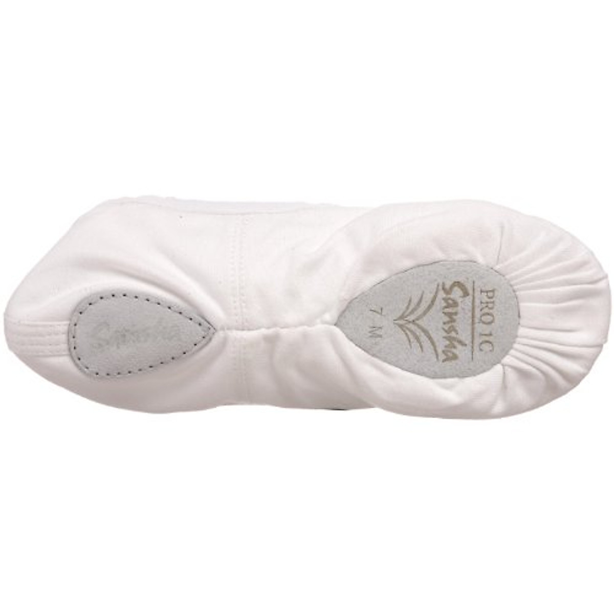 Sansha unisex-adult Pro 1 Canvas Ballet Slipper,White,15 W (13 W US Women's/11 W US Men's)
