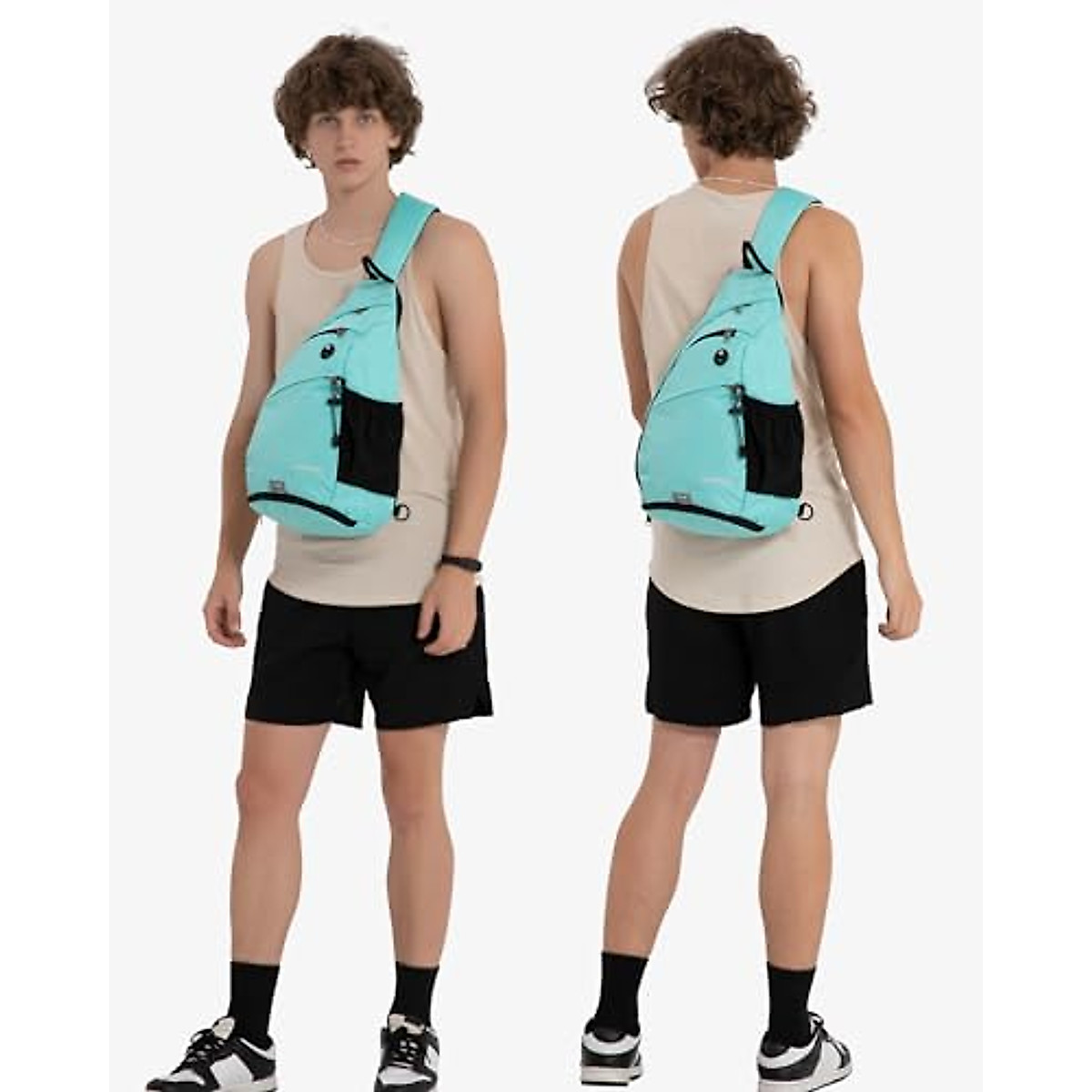 WATERFLY Sling Bag Crossbody Backpack: Over Shoulder Daypack Casual Cross Chest Side Pack