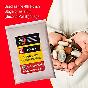 MJR Tumblers 5 LB Super Polish 1500 Silicon Carbide Rock Refill Grit Abrasive Media Final Step USA