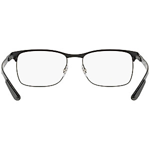 Ray-Ban RX8416 Square Prescription Eyeglass Frames, Matte Black/Demo Lens, 55 mm