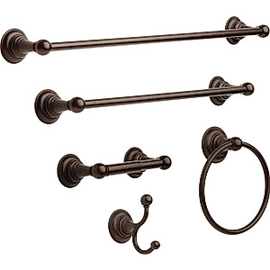 DELTA Providence Double Towel Hook, SpotShield Venetian Bronze , Bathroom Accessories, 134439