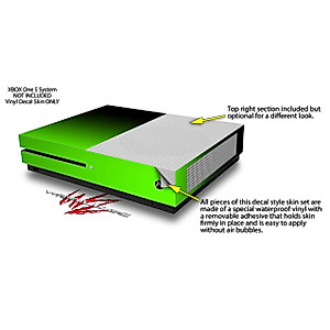WraptorSkinz Decal Vinyl Skin Wrap Compatible with Xbox One S Console and Controllers - Smooth Fades Green Black