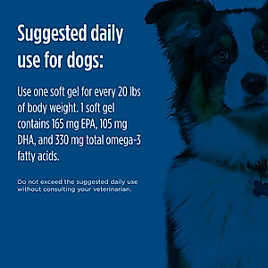 Nordic Naturals Omega-3 Pet, Unflavored - 90 Soft Gels - 330 mg Omega-3 Per Soft Gel - Fish Oil for Dogs with EPA & DHA - Promotes Heart, Skin, Coat, Joint, & Immune Health