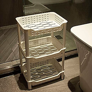 IYAR HOME 3 Tier Shower Caddy Organizer Shelf Standing 12.4 x 9.06 x 18.11 Inches Shower Rack Floor Stand for Bathroom Storage Small Space White