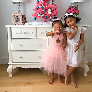 Evolur Aurora 7 Drawer Double Dresser, Frost