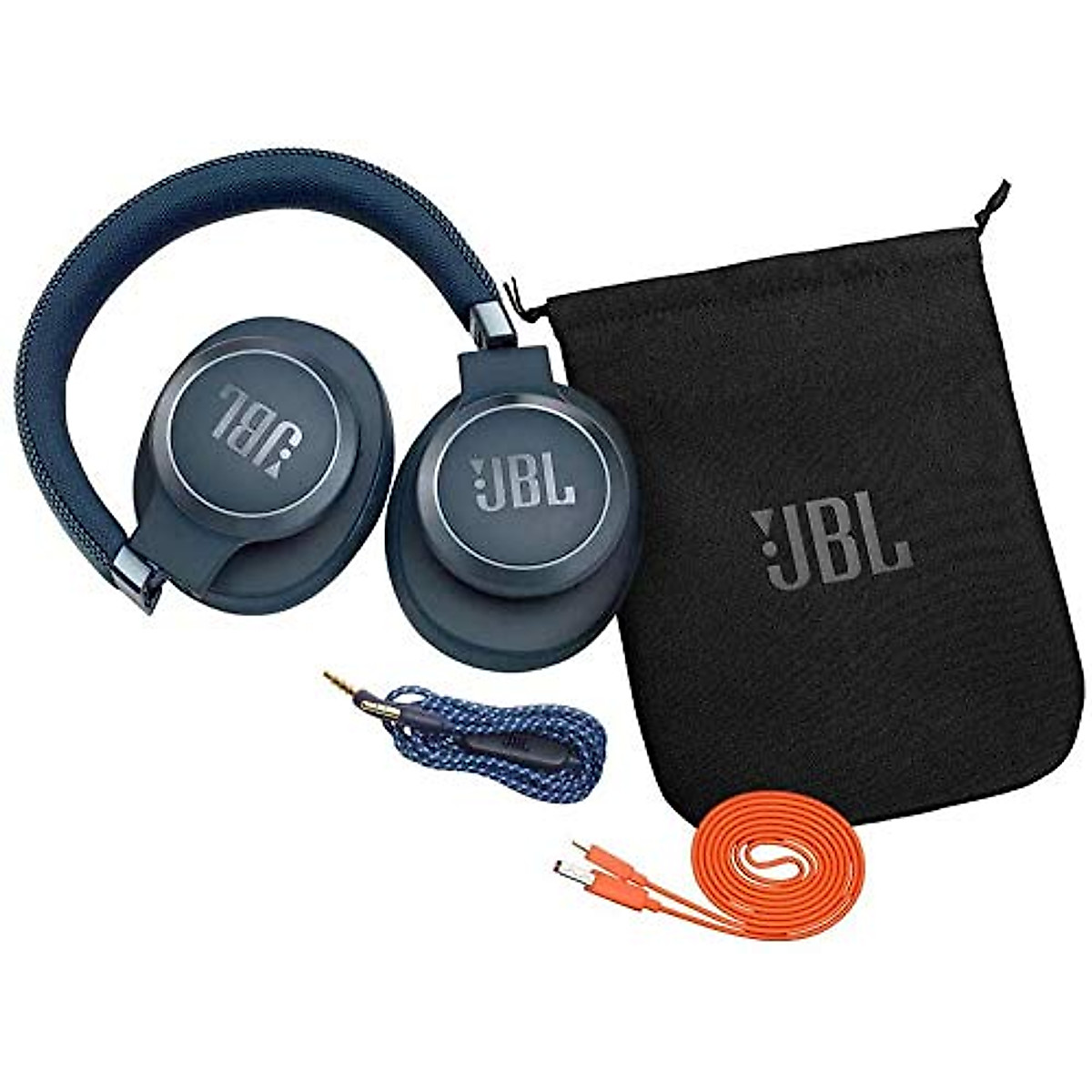 JBL Live 650BTNC - Around-Ear Wireless Headphone with Noise Cancellation - Non Retail Packaging (Blue)