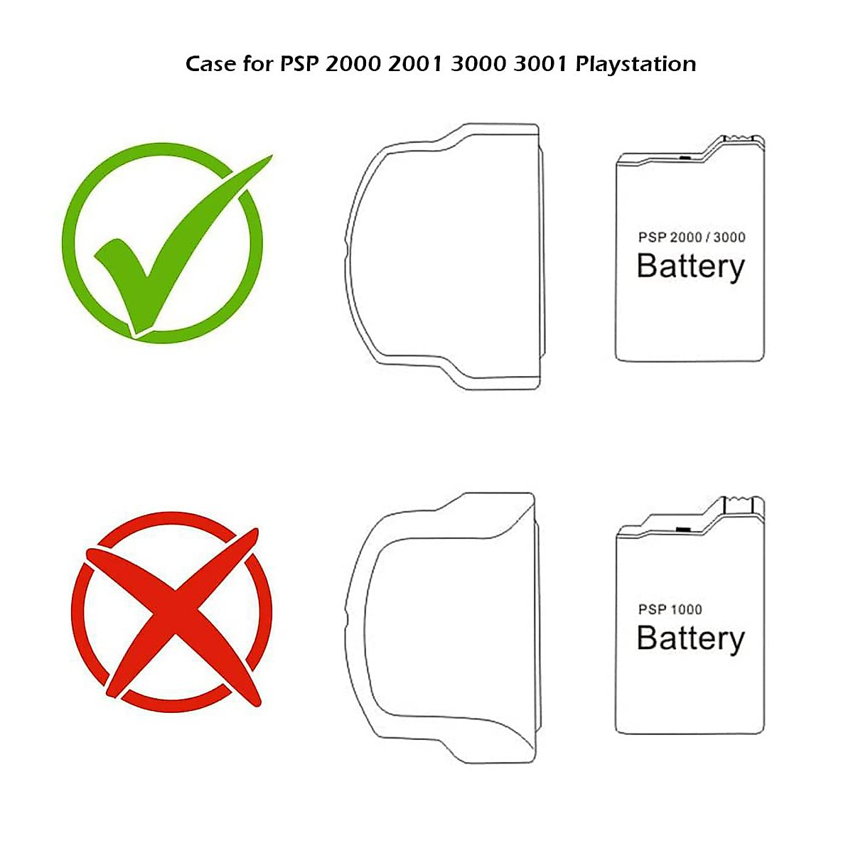 Battery Back Cover Door Case for PSP 2000 2001 3000 3001 Playstation Portable Repair Parts Replacement