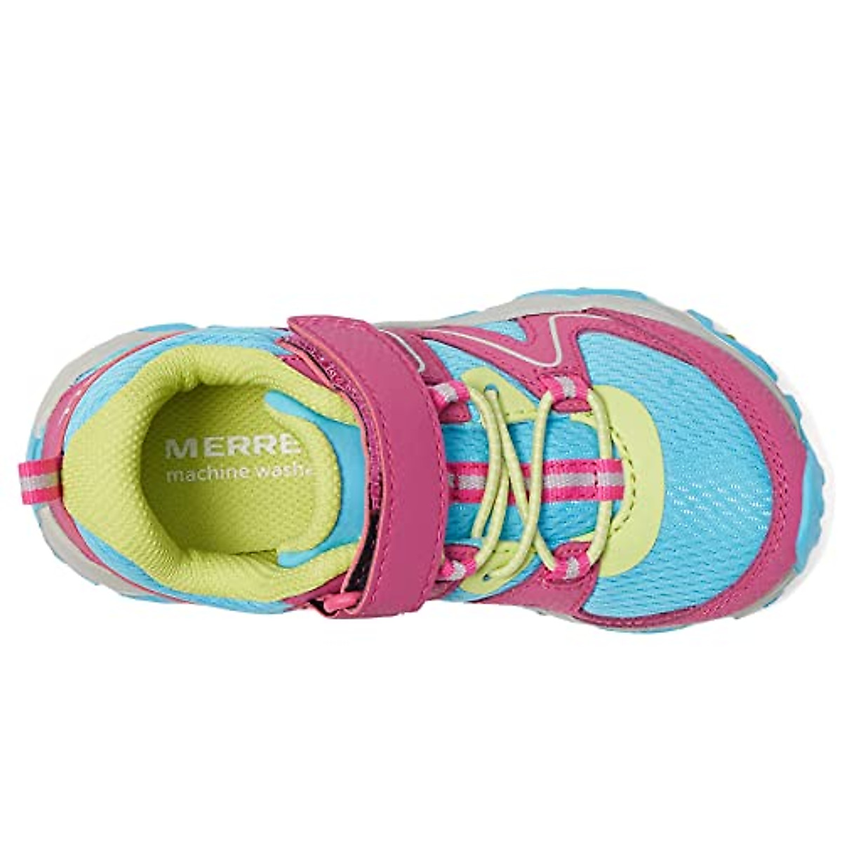 Merrell Trail Quest Hiking Shoe, Berry/Lime/Turquoise, 2 US Unisex Big Kid