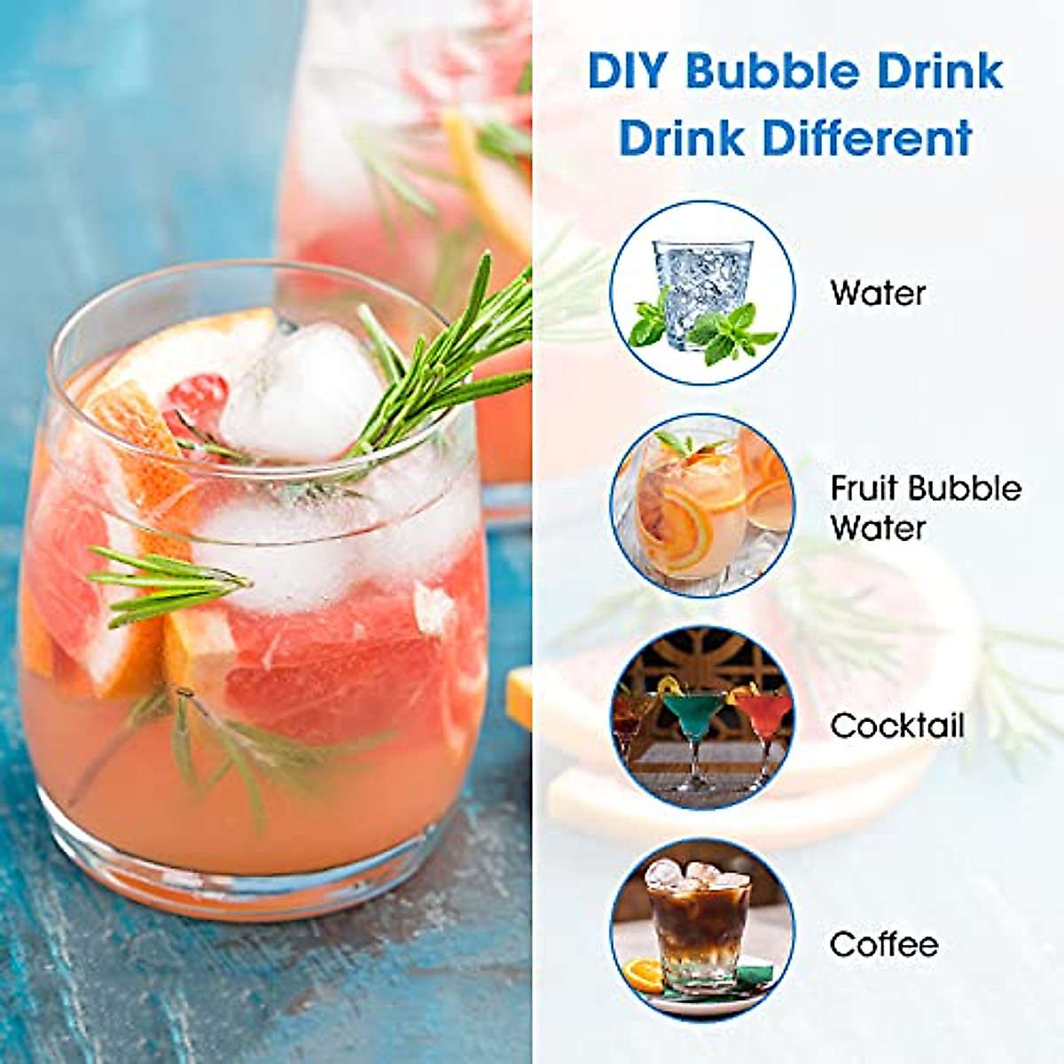 BLUE FLAG 60L Co2 Carbonator Compatible with Sodastream Appliances (Excluding Art, Terra Seltzer Maker), 14.5oz, Set of 3