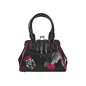 Lost Queen Nashville Rockabilly Vintage Retro Handbag - Black/One Size
