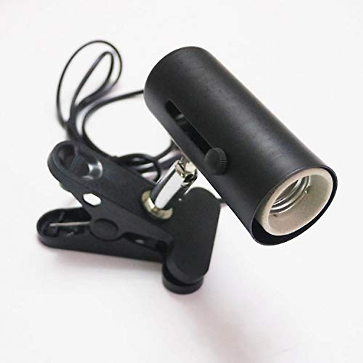 ZHONGJIUYUAN Reptile lamp Holder pet lamp Ceramic Lamp Holder Aquarium Lighting Sun Light UVB Lamp Clip for Fish Tank Turtle Lizard Habitat (Black)