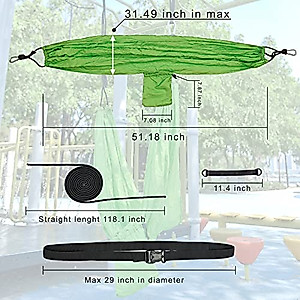 Collapsible Swing Therapy Swing for Boys or Girls with Special Needs Cuddle Swing Indoor Outdoor Kids Swing (Green)