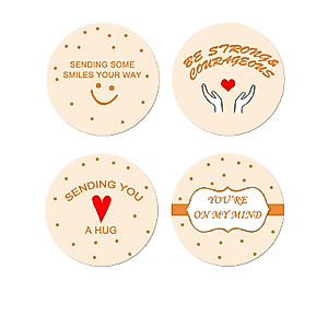 1.5 Inch Thinking of You Stickers 4 Unique Designs Greeting Envelope Seals,Friendship Stickers,Evelope Seals.