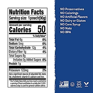Buddy Fruits & Veggies Snacks To Go Blueberry Sweet Potato Unsweetened Applesauce 3.2oz (18pk) Gluten-Nut-Dairy-Preservative-BPA Free, Non GMO, Kosher