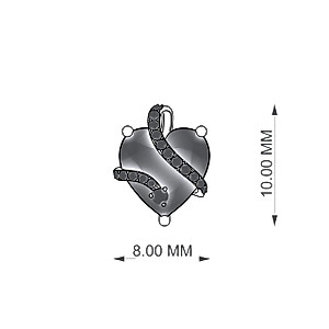 Diamondere Natural and Certified Heart Cut Blue Topaz and Diamond Wrap Heart Petite Necklace in 14k White Gold | 1.68 Carat Pendant with 18 Inch Chain