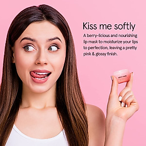 Grace & Stella Award Winning Lip Plumper Nourishing Berry Lip Mask - Lip Moisturizer For Very Dry Lips - Overnight Lip Mask & Lip Treatment & Lip Sleeping Mask - Vegan Lip Care Products