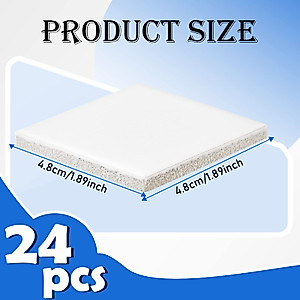 24 Pcs White Streak Plates for Mineral Kit Test Streak Geology Tools Hardness Test Kit Science Supply for Rock Test Specimens Science Classrooms Labs, 1.9 x 1.9 Inches