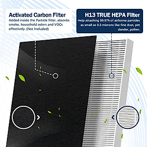 115115 HEPA Replacement Filter A Size 21 Compatible with Winix PlasmaWave C535 5300 5300-2 6300 6300-2 P300 AM90 9000 5000 5000B C909 9800 Air Purifier, 4 Pack