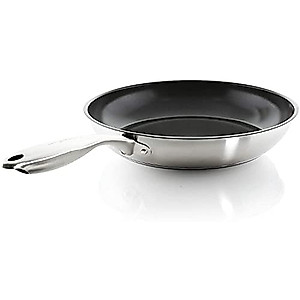Chantal KitchenGear 11 Inch Stainless Steel Frying Pan with Ceramic Non-Stick Surface Entry Level Professional Cookware (KSLC63-28NS)