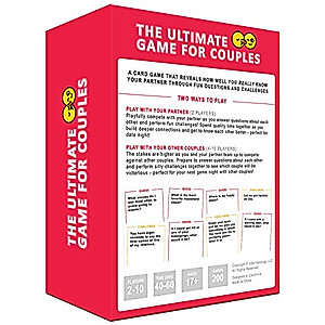 The Ultimate Game for Couples, Great Conversations and Fun Challenges for Date Night - Perfect Romantic Gift for Couples