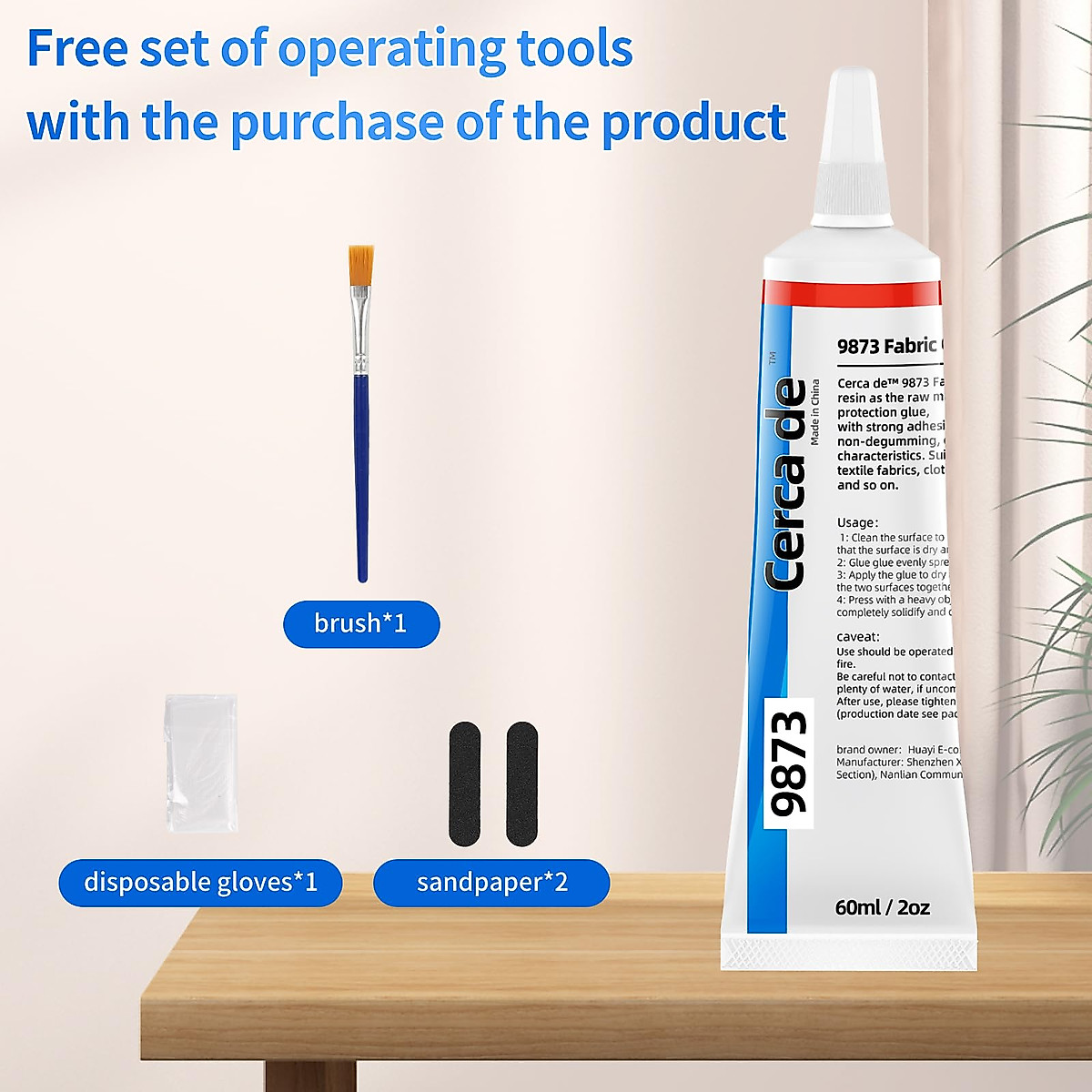 Cerca de Fabric Glue，Liquid Stitch Fabric Adhesive，Mighty mend it Fabric Glue, Strong, Waterproof Glue for Fabric Repair and Permanent Bonding, 2 oz.